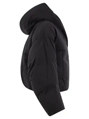 Sportmax Spxvodka Cropped Hooded Down Jacket - Black