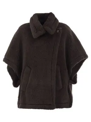 Max Mara Tebe1 Teddy Fabric Cape - Brown