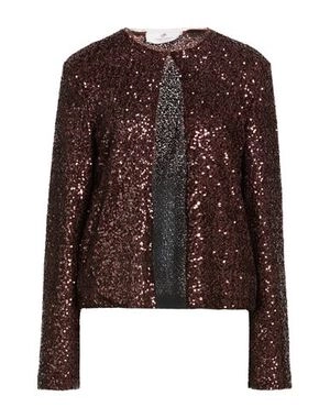 COMPAGNIA ITALIANA Jacket Size Polyester, Elastane - Dark Brown