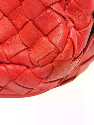 Bottega Veneta 2012-2026 Mini Nappa Intrecciato Expandable Chain Crossbody Bag - Red