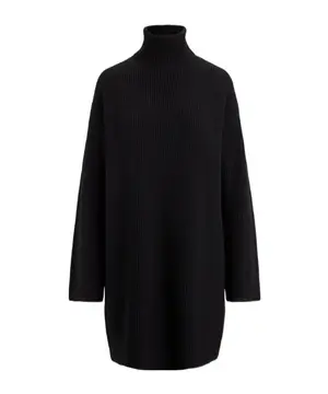 Ralph Lauren Turtleneck Cocoon Mini Dress - Black