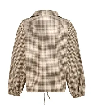 Marni Checked Poplin Shirt With Funnel Neck