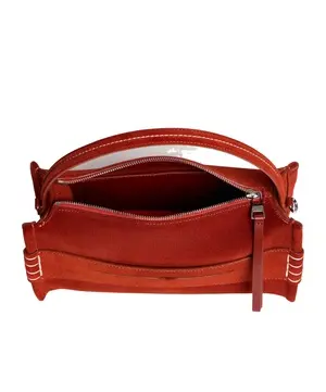 J.W.ANDERSON Loafer Bag In Rust Suede