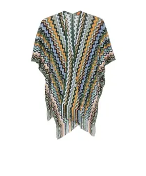 Missoni Zigzag Fringe Cape - Multicolor