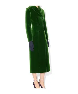 Alaïa Double-breasted Velvet Coat
