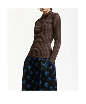 Essentiel Antwerp Ribbed-knit Polo Shirt