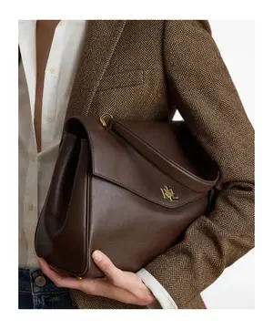 Ralph Lauren Logo-plaque Leather Tote Bag