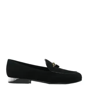 Tory Burch Lock Smoking Slipper - Black