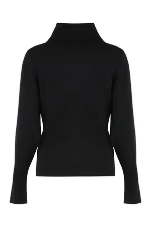 P.a.r.o.s.h High-neck Flared-sleeve Knit Top