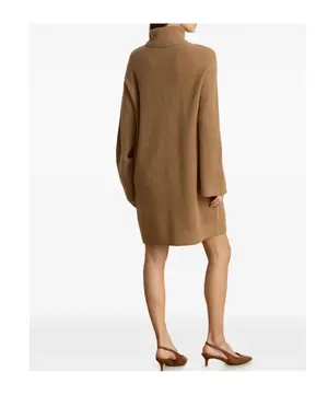 Ralph Lauren Rack-stitched Turtleneck Mini Dress