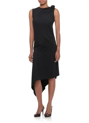Coperni Draped Rose Detail Dress
