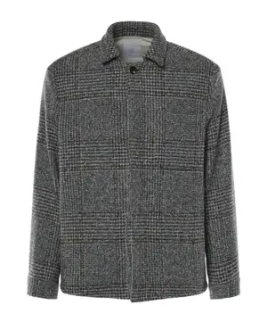 Eleventy Checked Button-up Jacket - Gray
