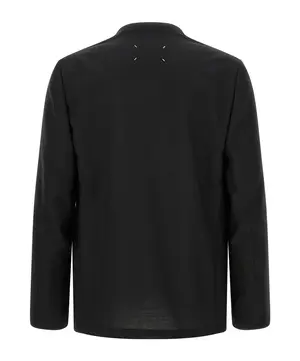 MAISON MARGIELA Collarless Signature Four-stitch Jacket