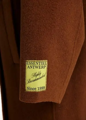 Essentiel Antwerp Logo-patch Single Breasted Coat