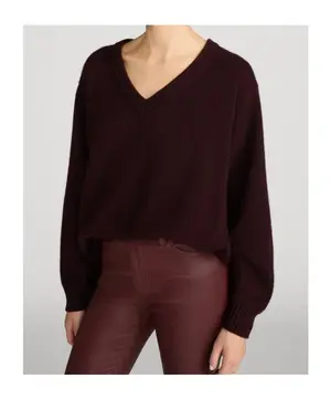 FRAME The Cashmere Relaxed V Sweater