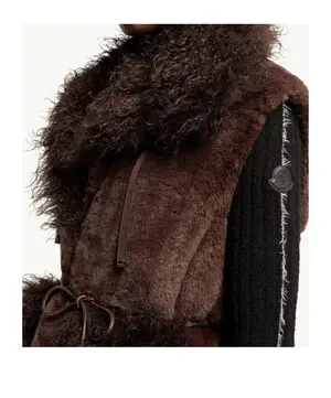 Moncler Drawstring Faux Fur Puffer Coat