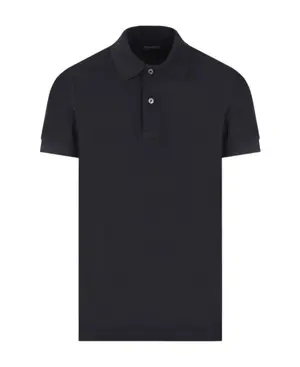 TOM FORD Tennis Piquet Polo Shirt - Black