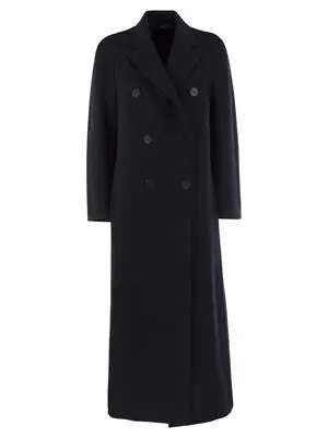 Max Mara Mxtvolante Pure Cashmere Double-breasted Coat - Blue