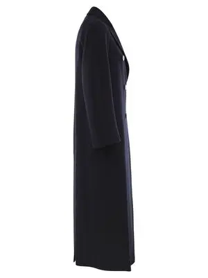 Max Mara Mxtvolante Pure Cashmere Double-breasted Coat - Blue