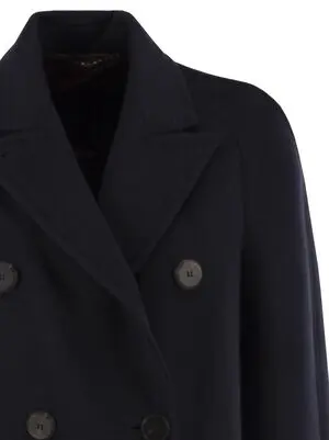 Max Mara Mxtvolante Pure Cashmere Double-breasted Coat - Blue