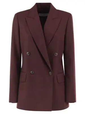 MAX MARA Max Mara Women Mxmscenico - Double-Breasted Stretch Virgin Wool Blazer