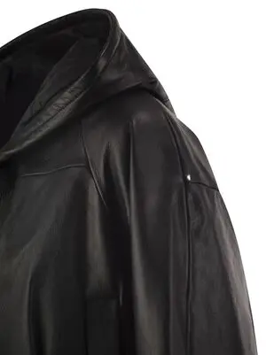 Sportmax Spxkabala Cropped Leather Hooded Jacket