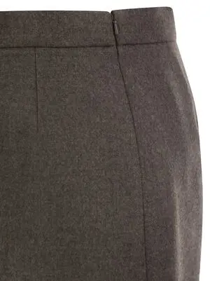 Max Mara Mxsacinoso Pure Virgin Wool Pencil Skirt - Brown
