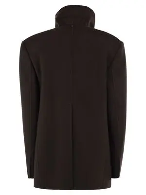 Sportmax Spsmanna Double-faced Virgin Wool Double-breasted Jacket - Brown