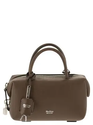 Max Mara Holdalls Small Natural Leather Satchel - Brown