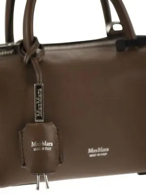 Max Mara Holdalls Small Natural Leather Satchel - Brown
