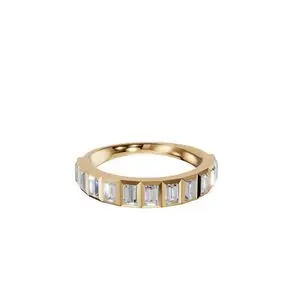 AYA FINE JEWELRY Sienna Baguette Lab Grown Diamond Channel Set Band Ring In Solid Gold - Yellow