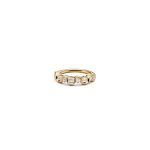 AYA FINE JEWELRY Nova Princess & Emerald Cut Lab Grown Diamond Stackable Band In Gold - Yellow