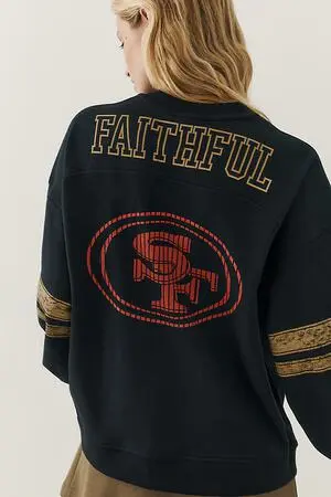 THE WILD COLLECTIVE Nba 100% Cotton V-neck Pullover