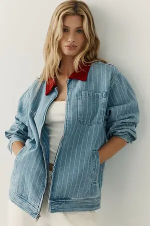 THE WILD COLLECTIVE Denim Jacket Red