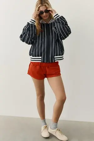 THE WILD COLLECTIVE Nfl Pstripe Varsity Jacket