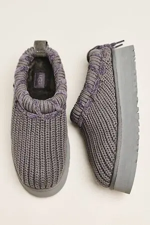 UGG Tazz Whipstitch Knit Slippers - Charcoal
