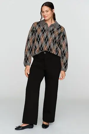 English Factory Plus Argyle Collared Sweater