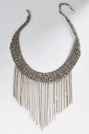 Anthropologie Beaded Frge Necklace