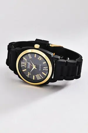 Anthropologie Silicone Watch Black