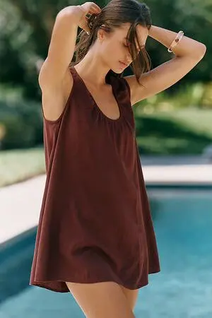 CELANDINE Easy Len Blend Mi Dress - Brown