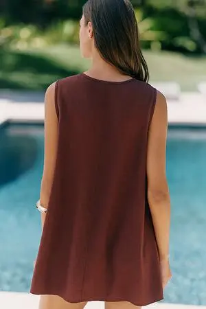 CELANDINE Easy Len Blend Mi Dress - Brown
