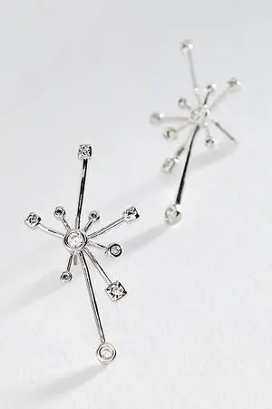 Anthropologie Celestial Burst Earrgs - Silver