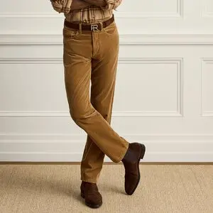 Ralph Lauren Straight Fit Velvet Five-pocket Pant - Camel