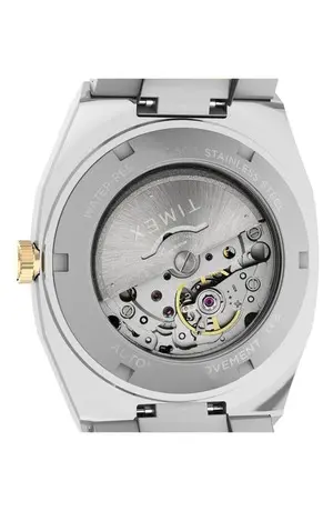 Timex® E Line Automatic Bracelet Watch - Silver/blue