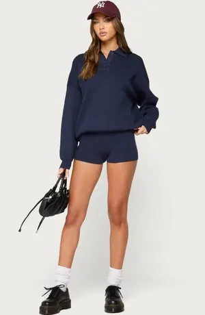 EDIKTED Lorie Ribbed Knit Shorts