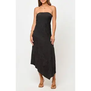 L*Space Ruby Strapless Asymmetrical Maxi Dress - Black