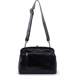 Hobo Alba Frame Large Leather Shoulder Bag - Black
