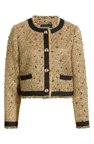 ELIE TAHARI Hadley Sequin Jacket