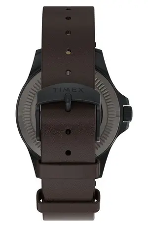 Timex® Expedition North Field Post Automatic Leather Strap Watch