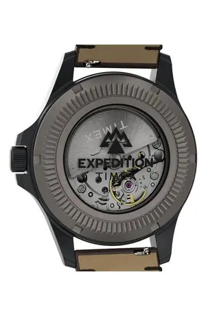 Timex® Expedition North Field Post Automatic Leather Strap Watch